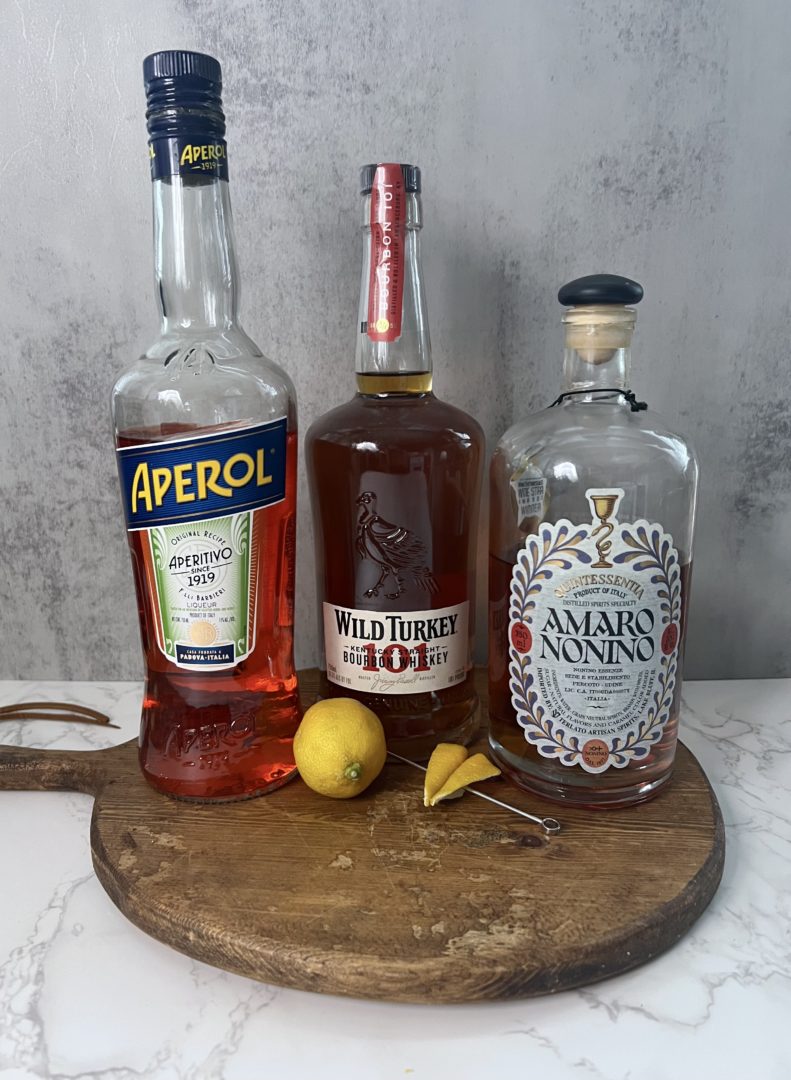 Paper Plane Cocktail and Garnish | Outside The Wine Box